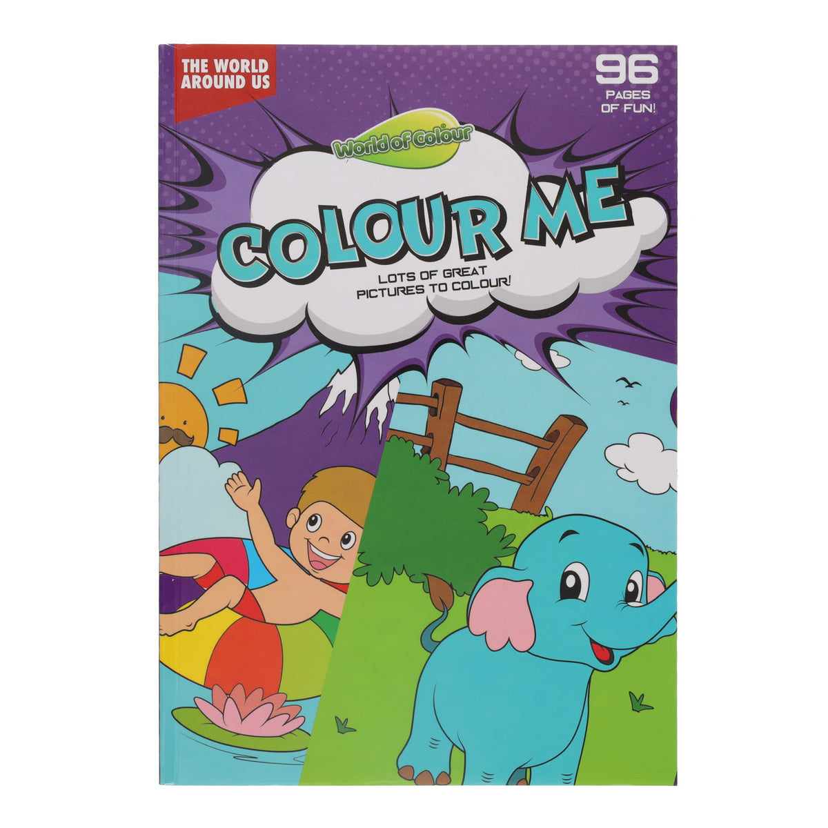 World of Colour A4 Perforated Colouring Book - 96 Pages -The World Aro ...