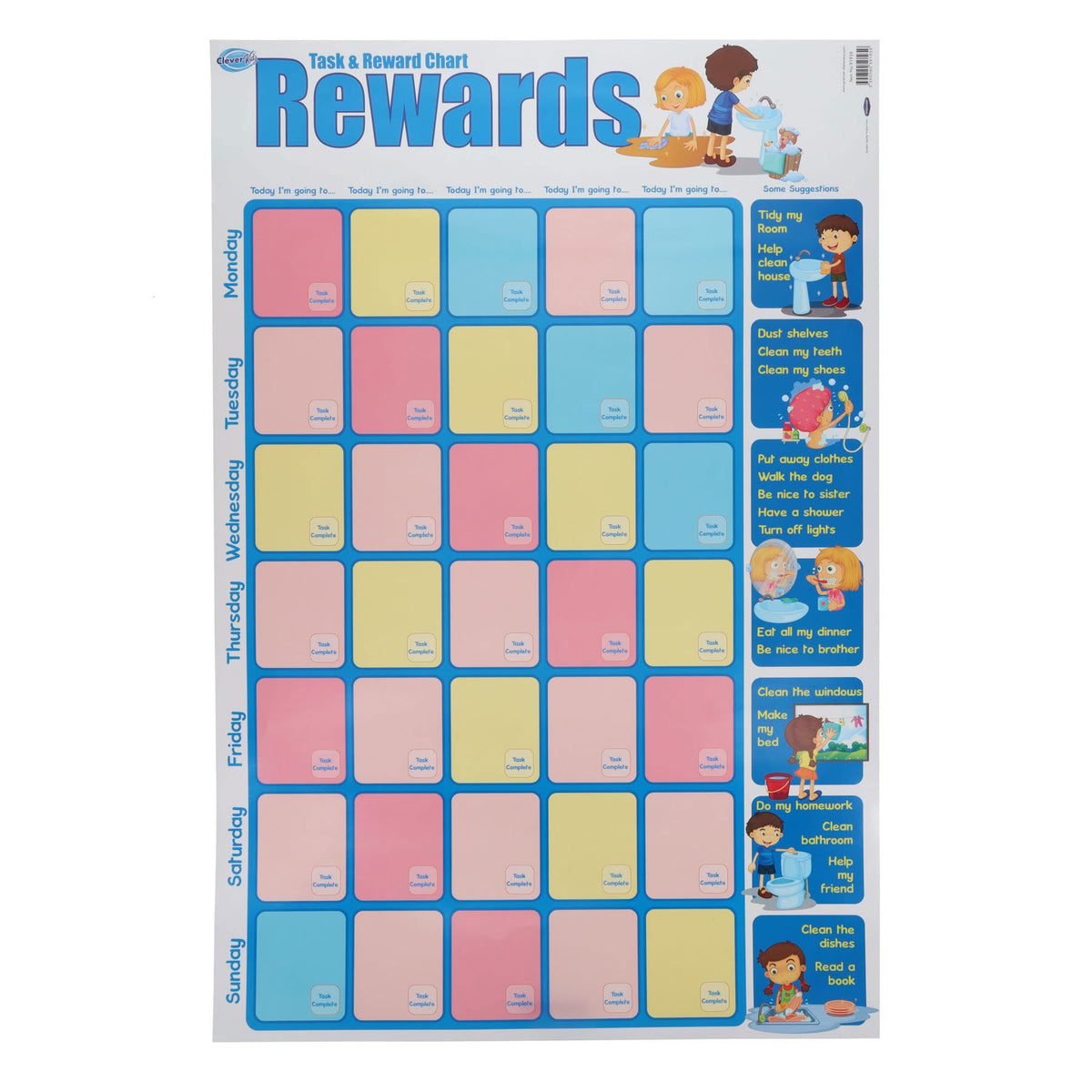 Clever Kidz Wall Chart - Task & Reward Chart | Buy Online at Stationery ...