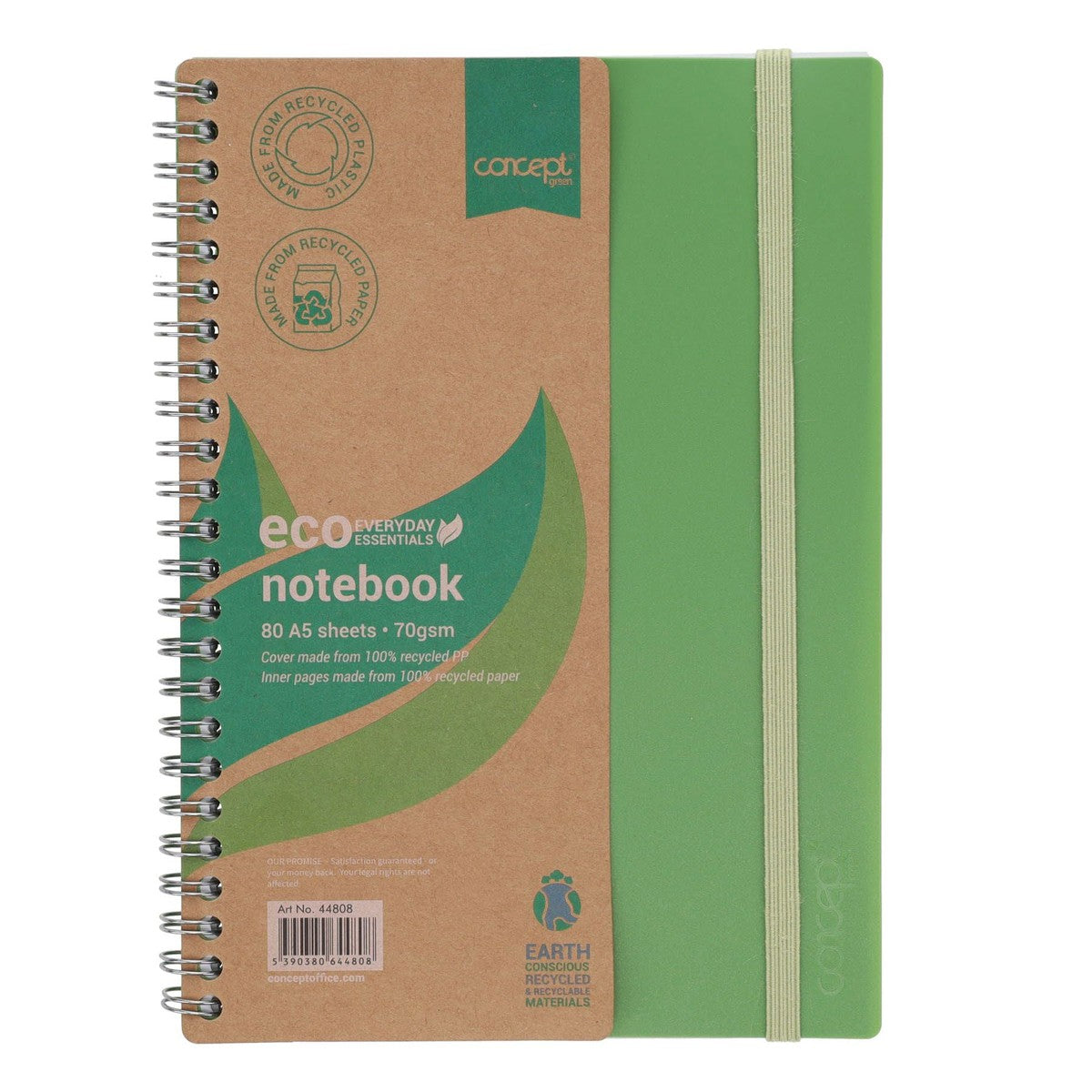 Concept Green A5 Notebook - 80 Sheets - Green – Stationery Shop