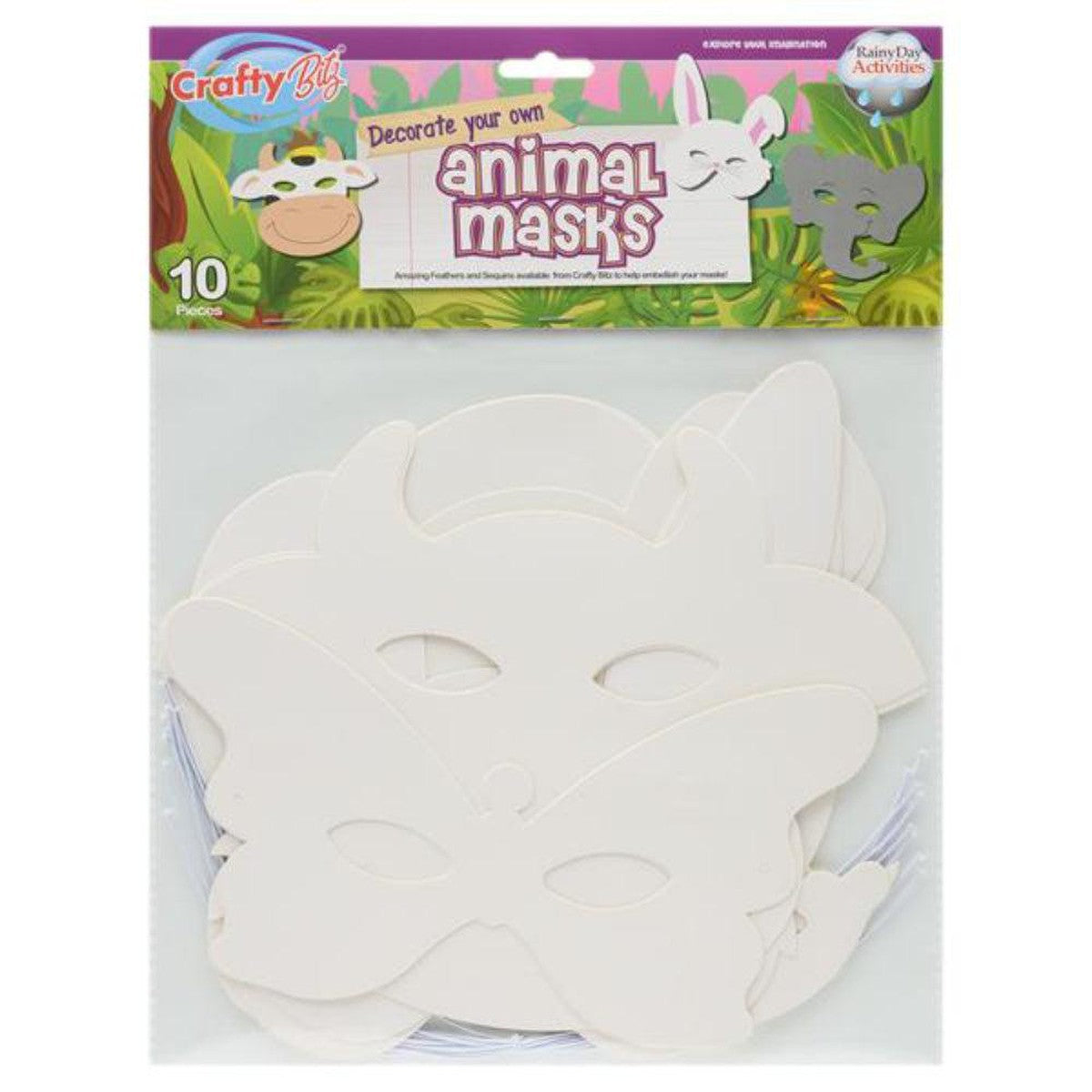 Crafty Bitz Create Your Own Animal Masks - Pack of 10 | Buy Online at ...