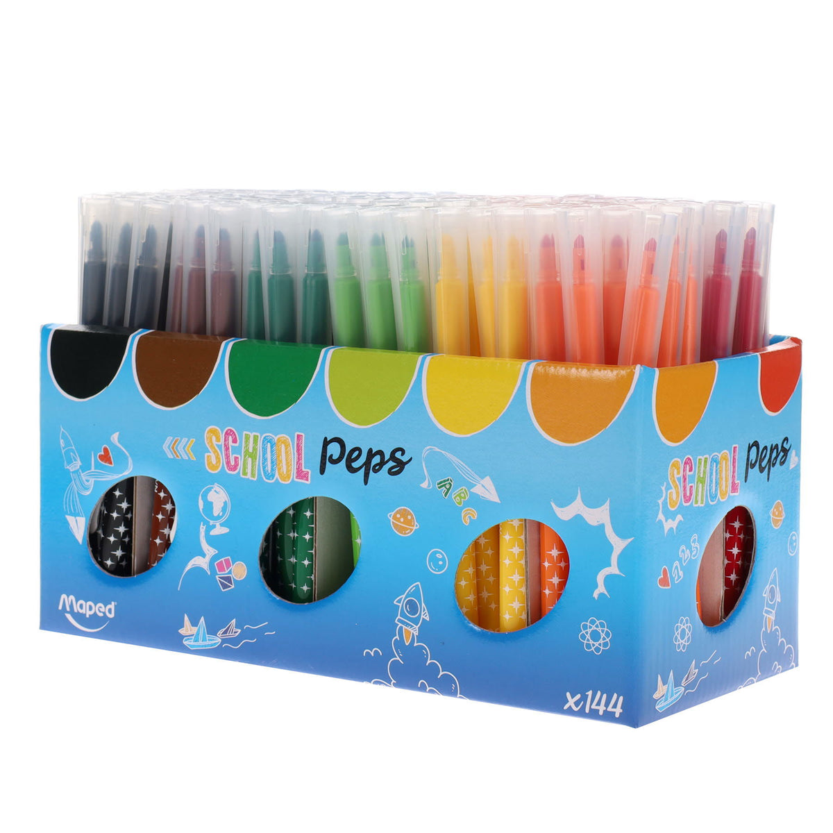 Maped Schoolpack Color'peps Washable Markers Schoolpack - Box of 144 ...