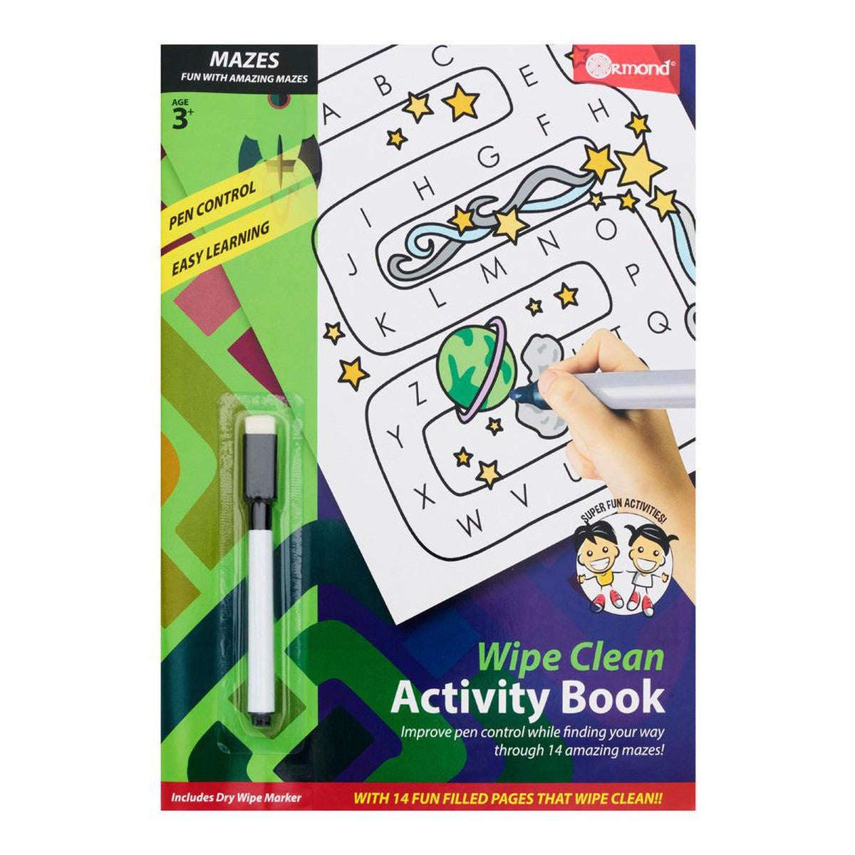 Ormond A4 Wipe Clean Activity Book - 14 Pages - Mazes | Buy Online at ...
