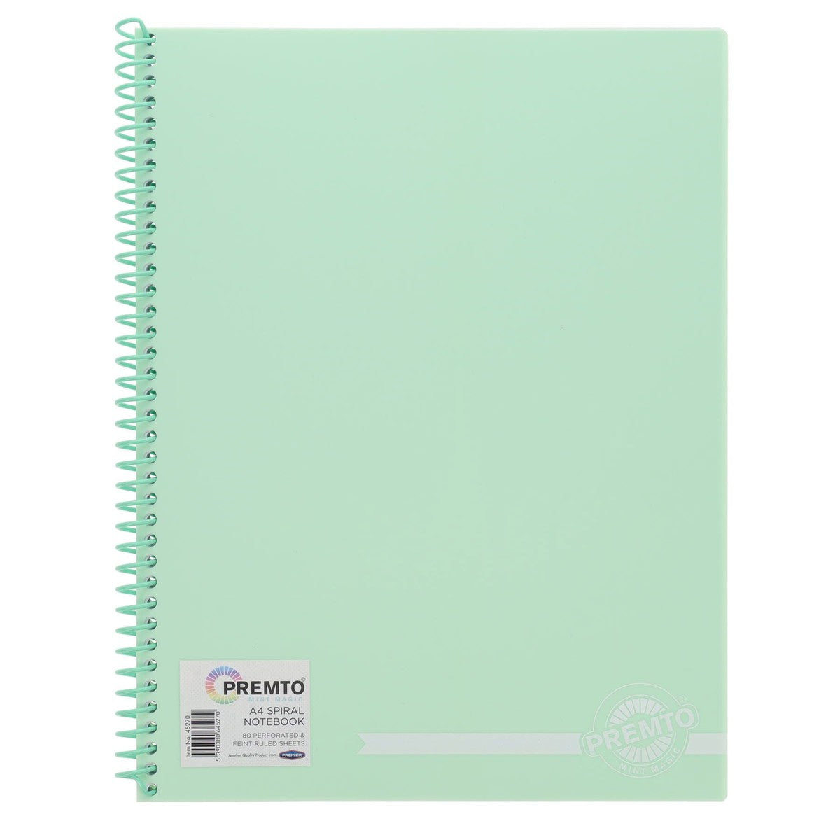 Premto Pastel A4 Spiral Notebook PP - 160 Pages - Mint Magic | Buy ...