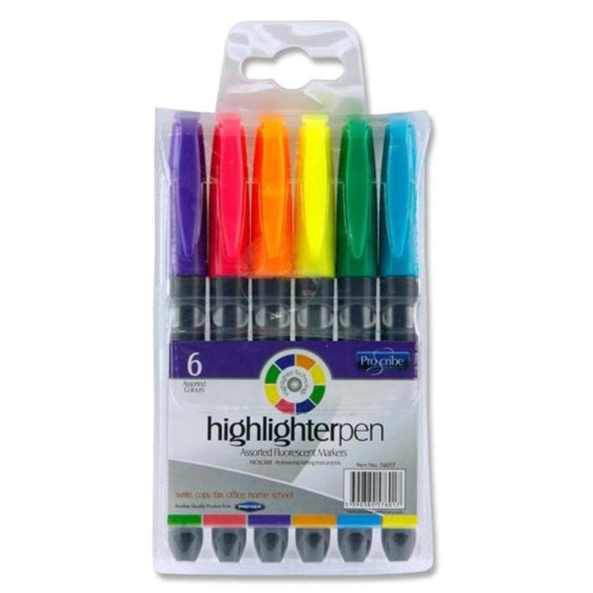 Pro:Scribe Highligher Pens - Pack of 6 | Buy Online at Stationery Shop
