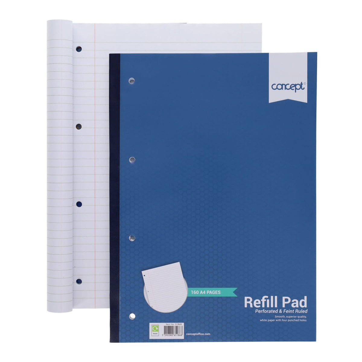 Concept A4 Side Bound Refill Pad - 160 Pages – Stationery Shop
