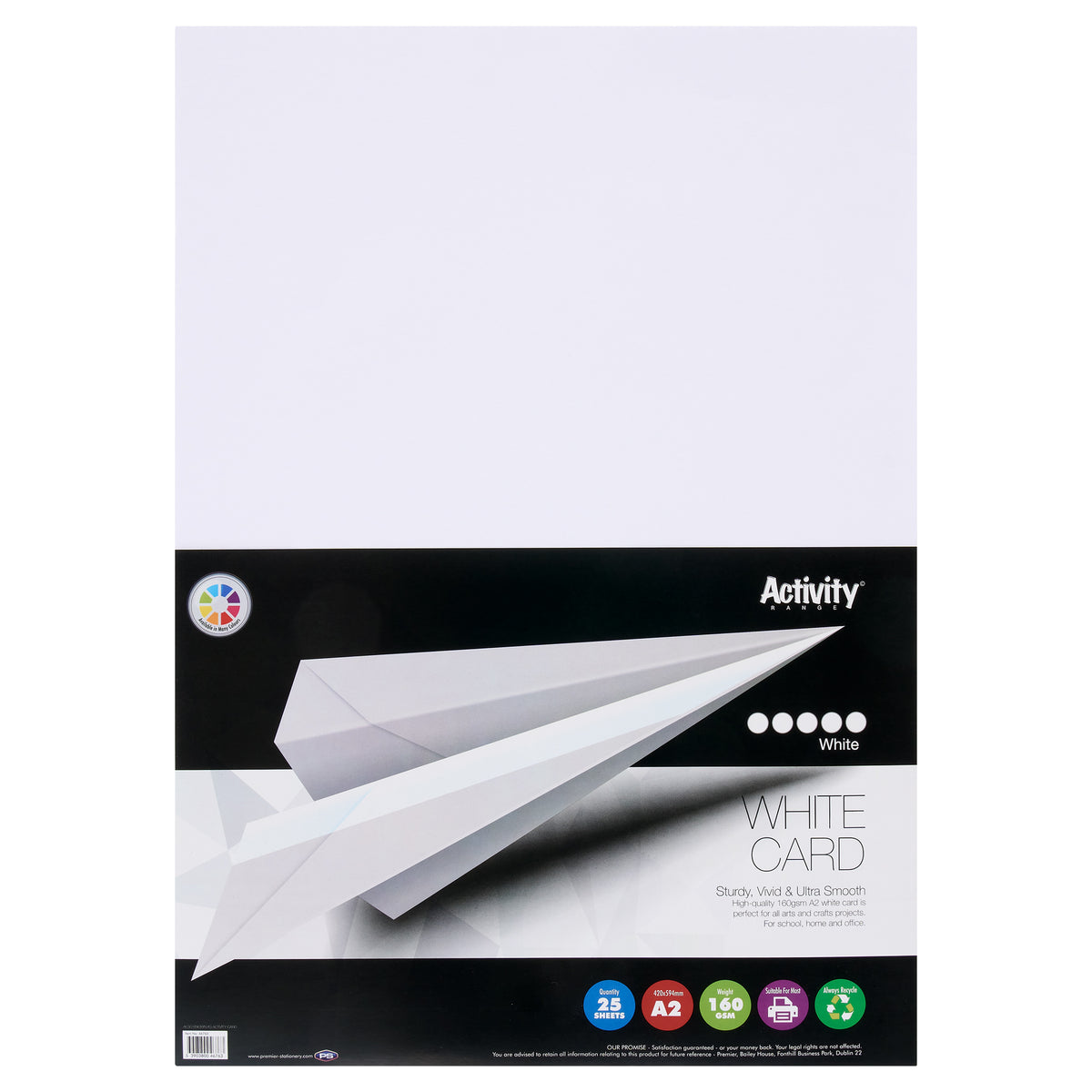 Premier Activity A2 Card - 160gsm - White - 25 Sheets | Buy Online at ...