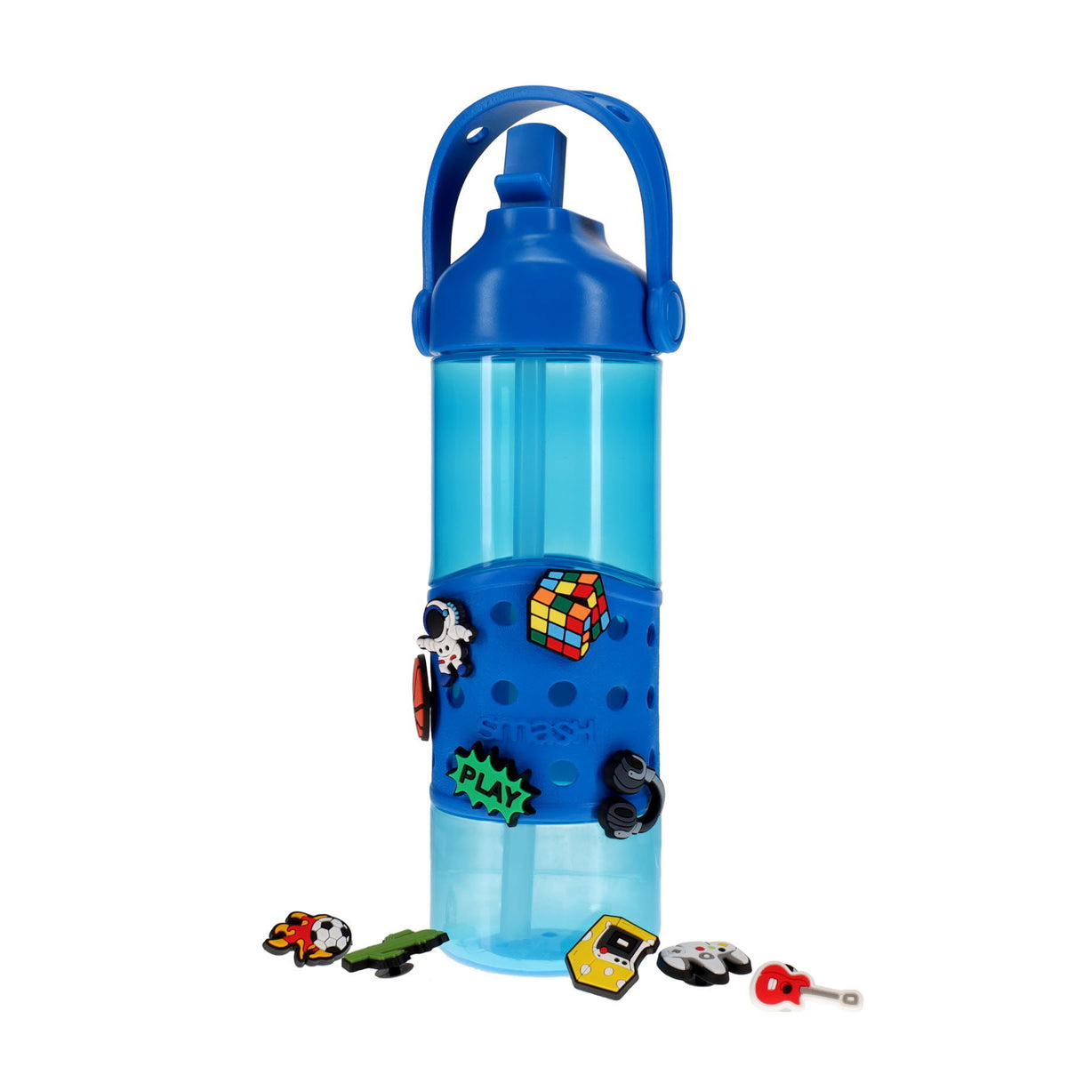 Smash Bottle With 10 Charms - 750ml - Blue – Stationery Shop