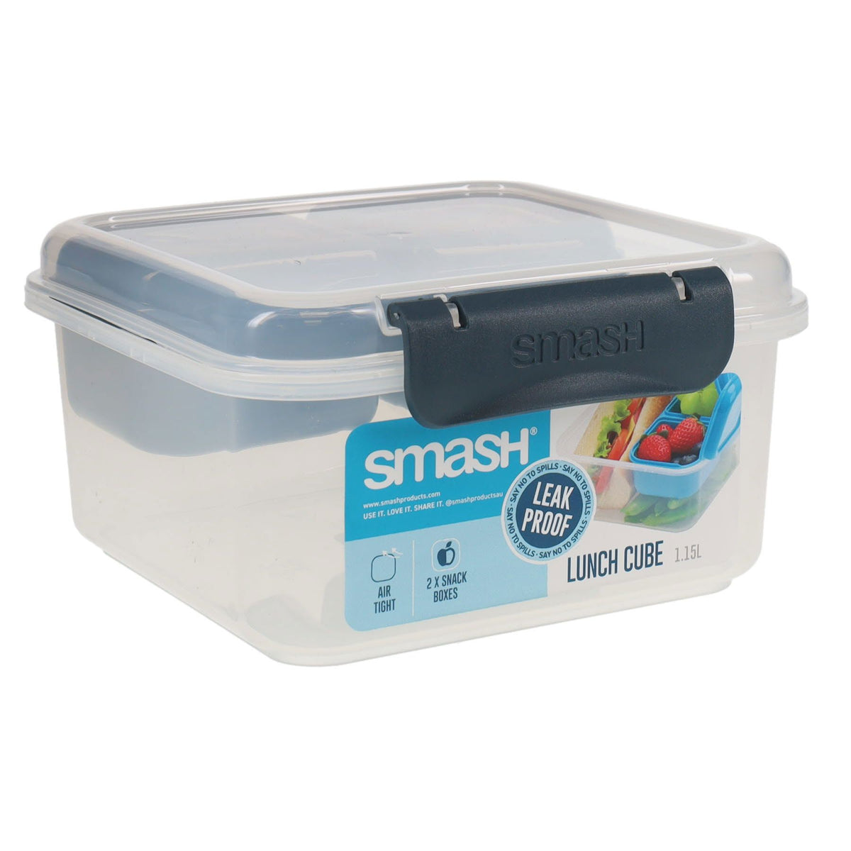 Smash Leakproof Lunch Cube with Compartments - 1.15L - Black | Buy ...