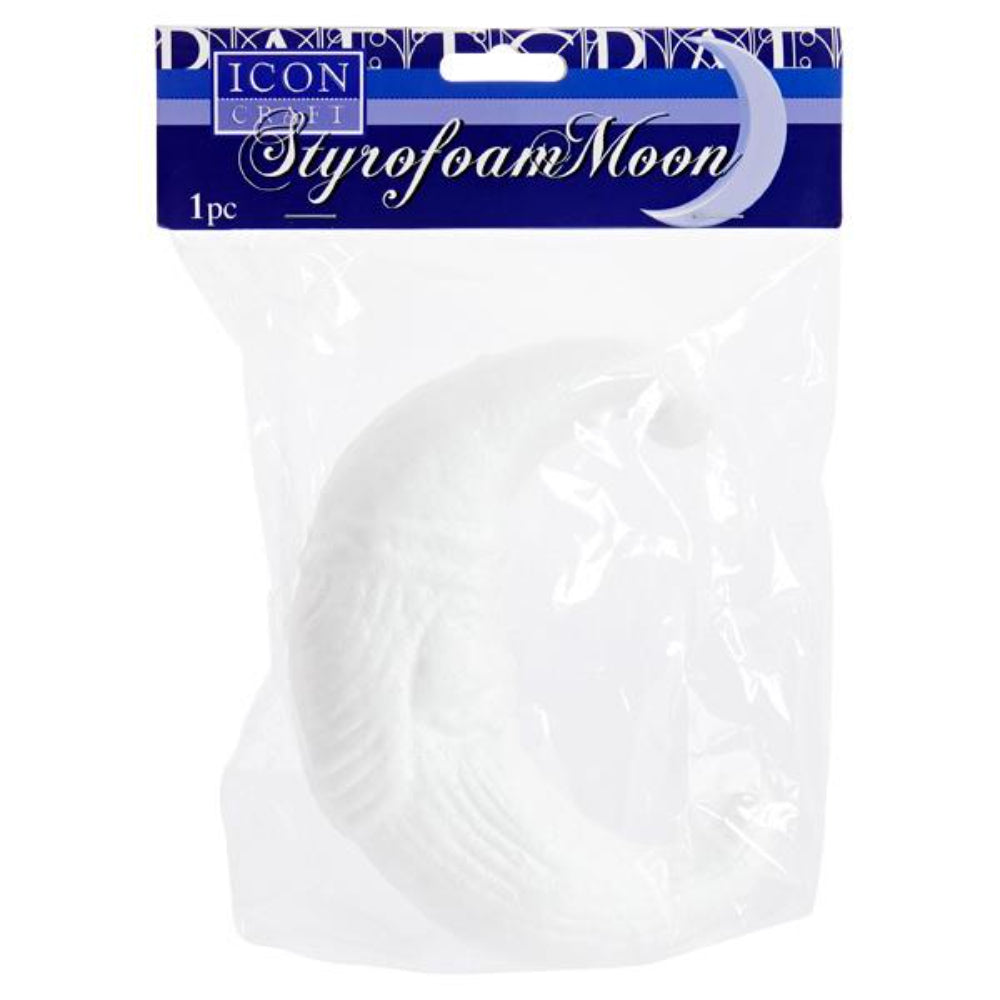 Icon Craft Styrofoam Moon 15cm | Buy Online at Stationery Shop