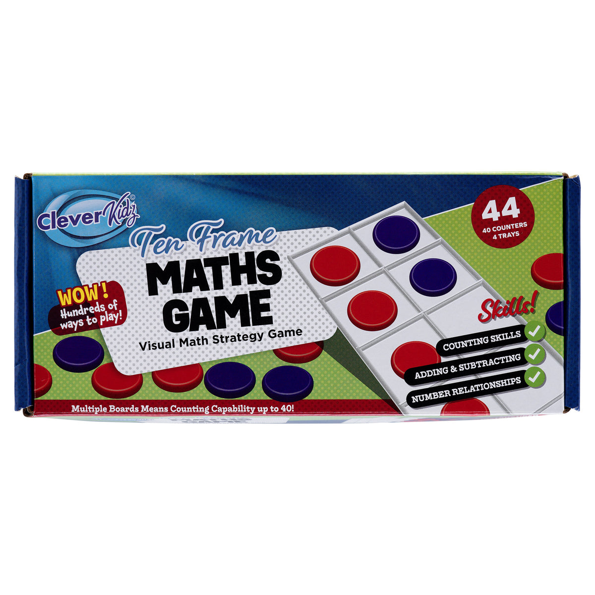 Clever Kidz Ten Frame Maths Game - 44 Pieces | Buy Online at Stationery ...