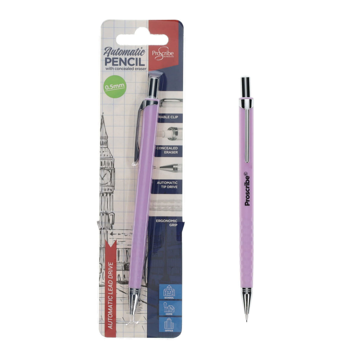 Pro:Scribe Automatic Pencil - 0.5mm - Purple – Stationery Shop