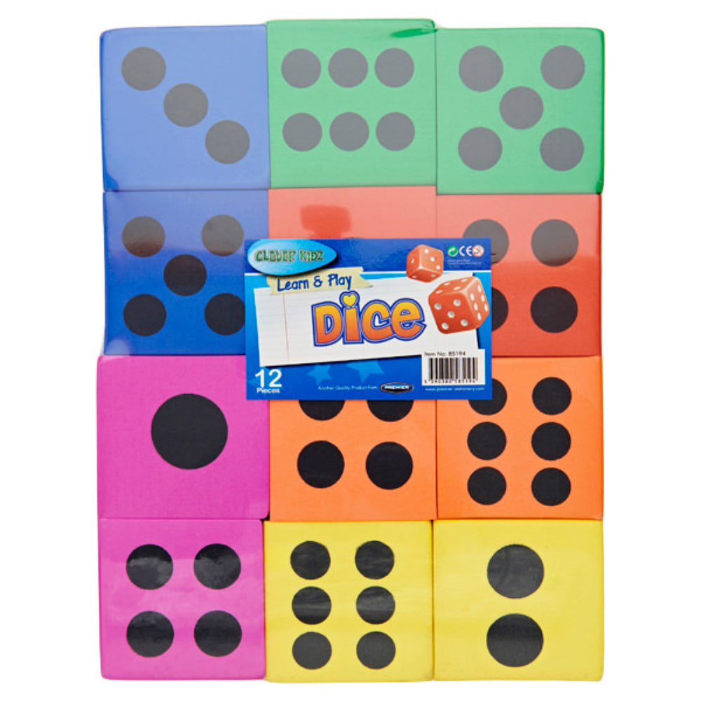 Clever Kidz Learn & Play - Dice - Pack of 12 | Buy Online at Stationery ...